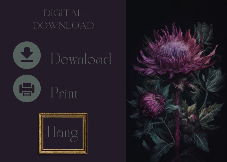 Dark Academia Maximalism Botanical Moody Decor Gallery Wall - Etsy