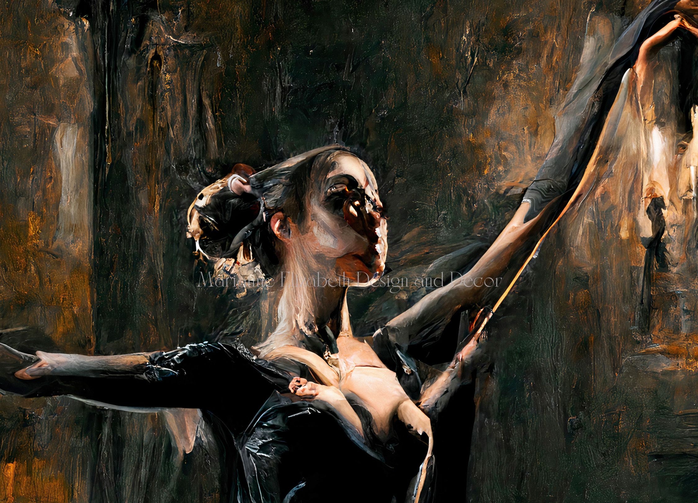 Dark Dancer 2 Dark Academia Printable Digital Download: Gothic, Antique ...