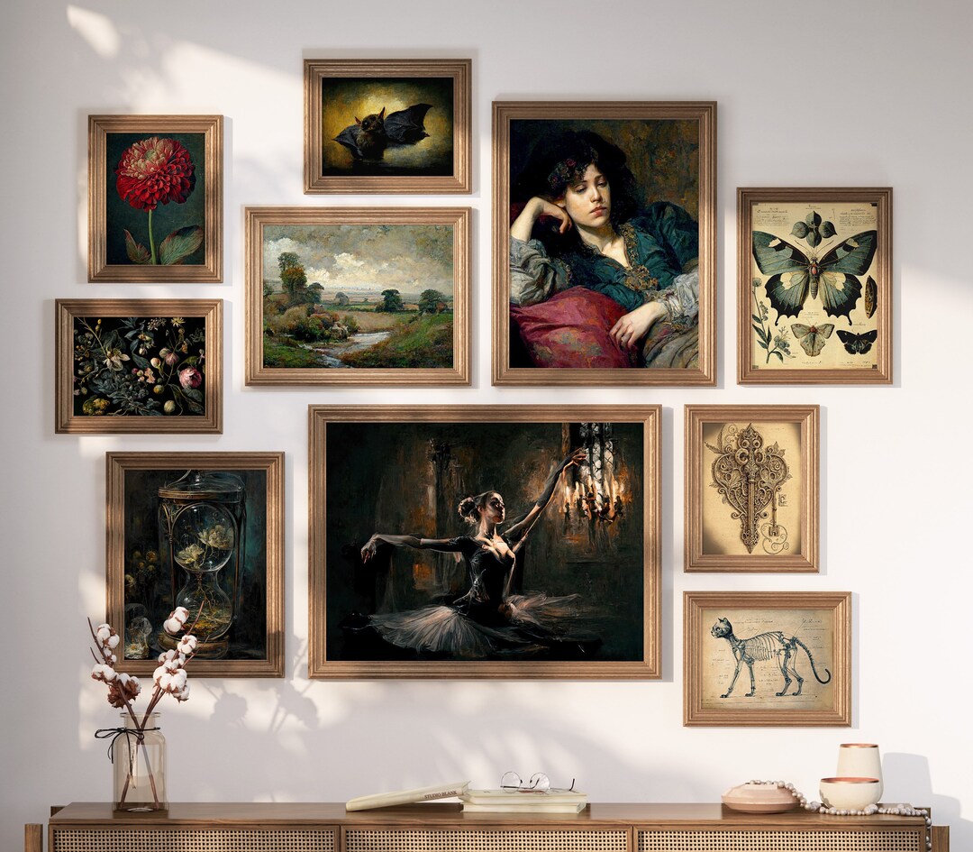 Dark Academia 12-image Printable Gallery Wall | Gothic, Vintage ...