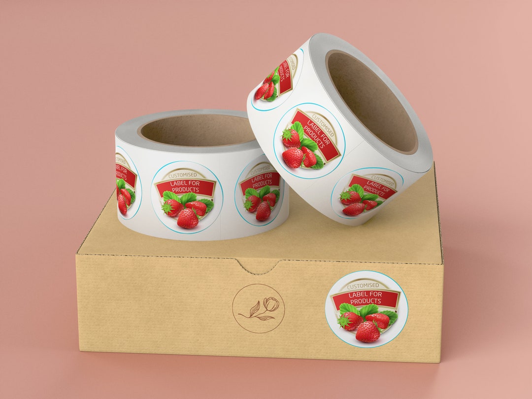 High Gloss Custom Logo Stickers, Round Labels - Etsy