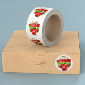 Personalised Gloss Sticker Printing, Roll Sticker Printing, Round ...