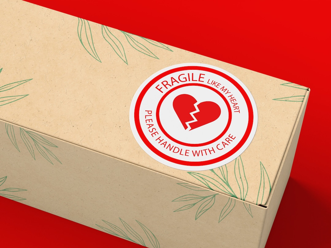 Fragile Stickers, Fragile Labels, Round Fragile Stickers, Circle ...