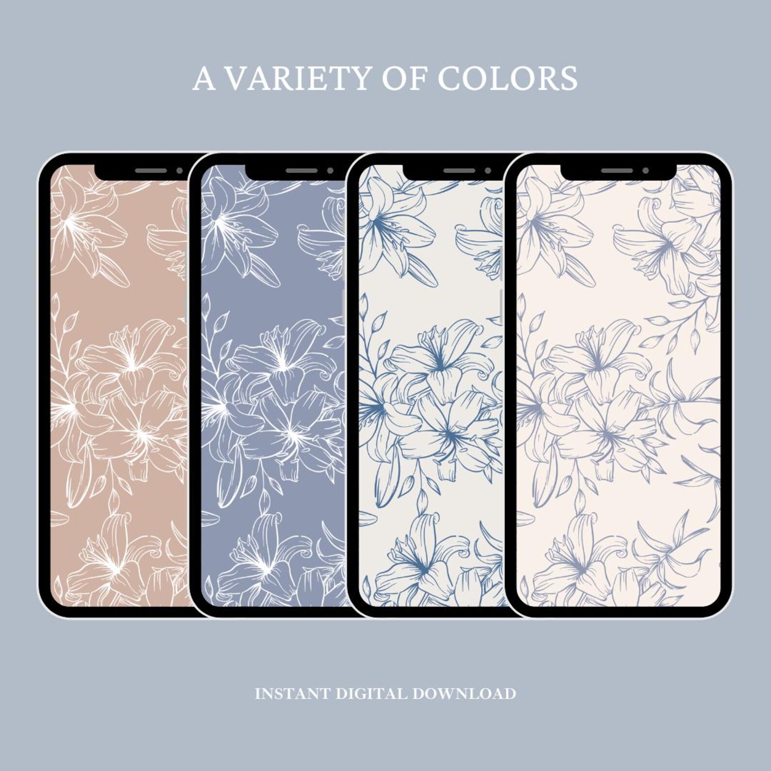 100+ Fine Line Design Floral Aesthetic and Flower Pattern Digital ...