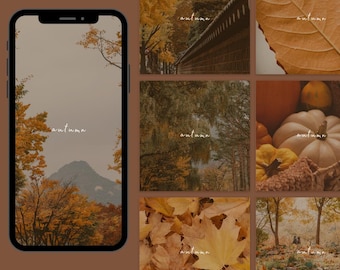 Autumn Aesthetic Digital Wallpaper for iPhone Instant Download - Etsy