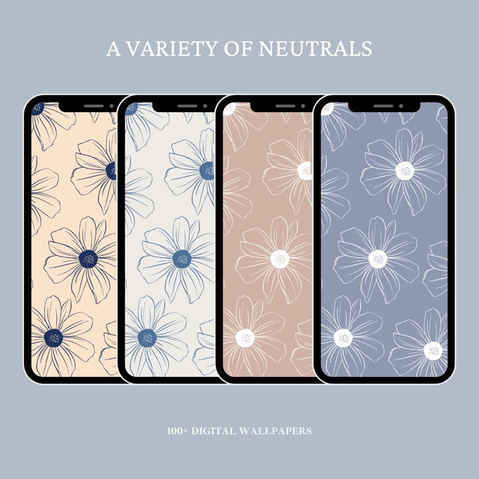 100+ Fine Line Design Floral Aesthetic and Flower Pattern Digital ...