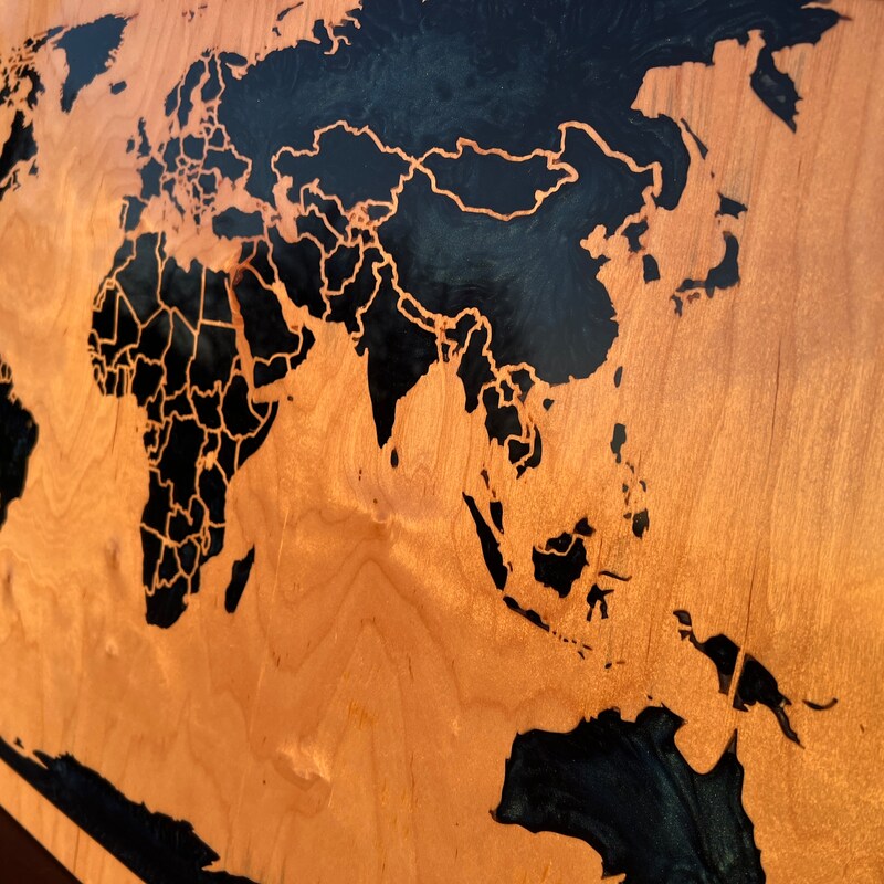 Resin Wood Map - Etsy