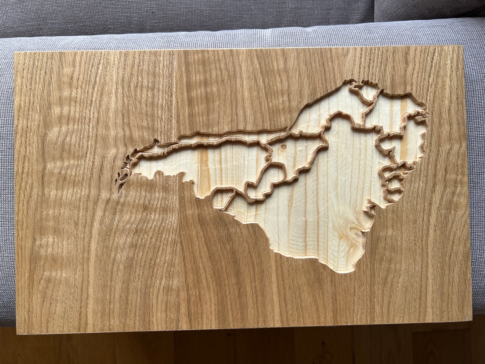 Epoxy Resin South America Map, Magic Blue Gradient, 23 X 37 Cm ...