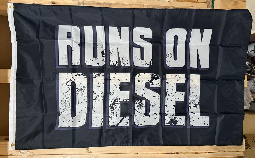 Turbo Diesel Flag FREE SHIP Mechanic Garage Man Cave Wrench Beer Black ...