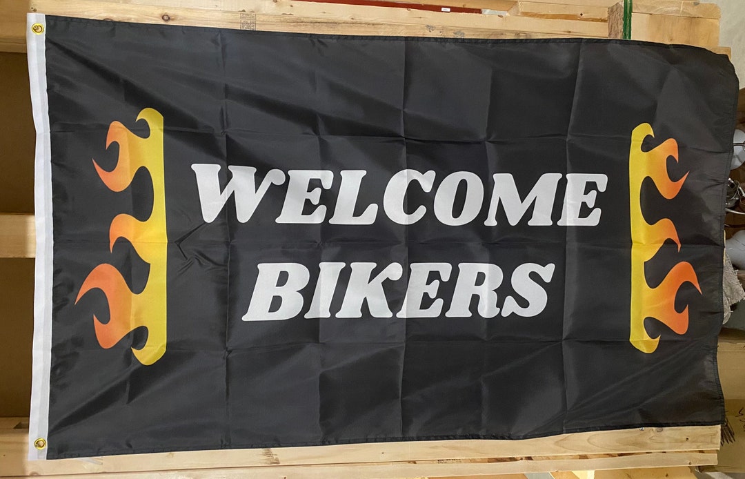 Welcome Bikers Flag FREE USA SHIP Sturgis Harley Victory Motorcycle ...