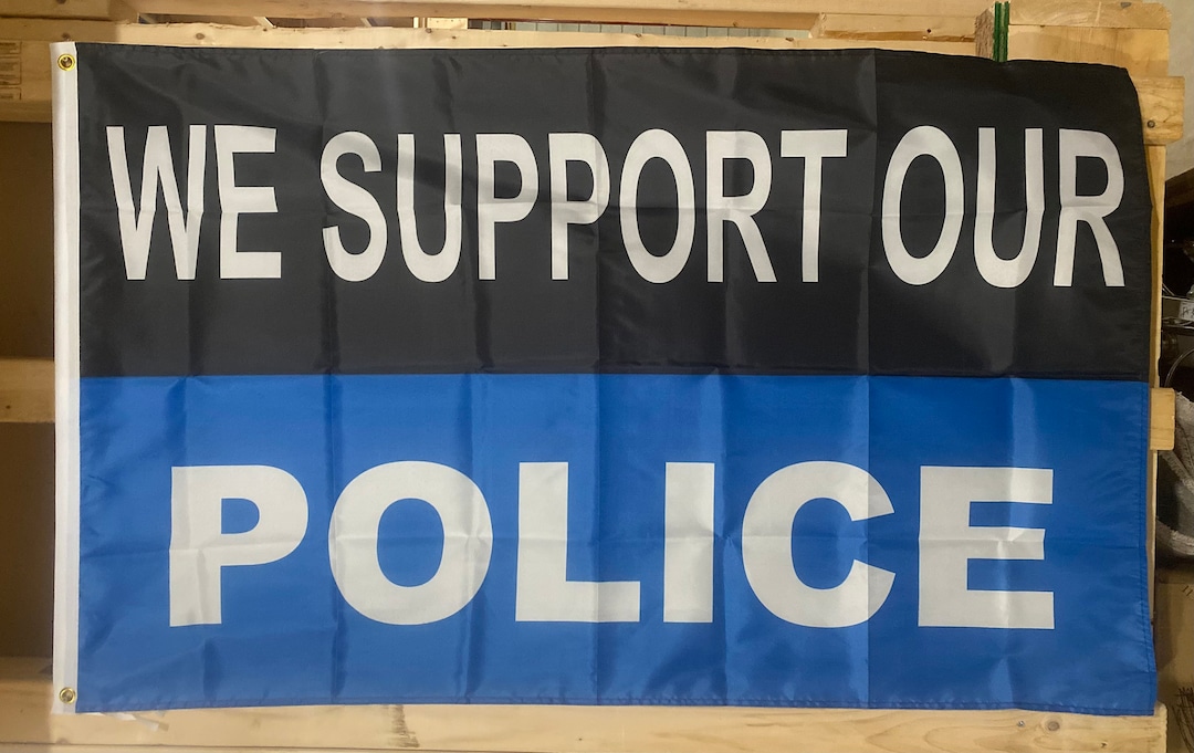 Back the Blue Flag FREE USA SHIP Protect & Serve Support Police Lives ...