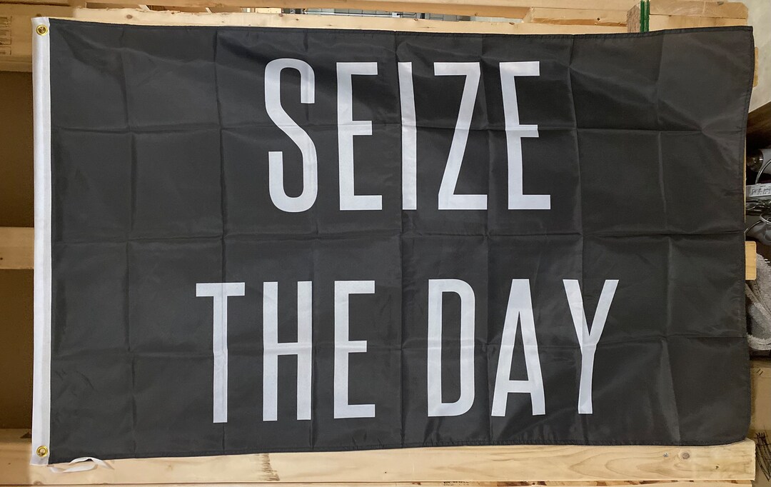 Motivation Flag FREE SHIP Seize the Day Garage Gains Money Power Sweat ...