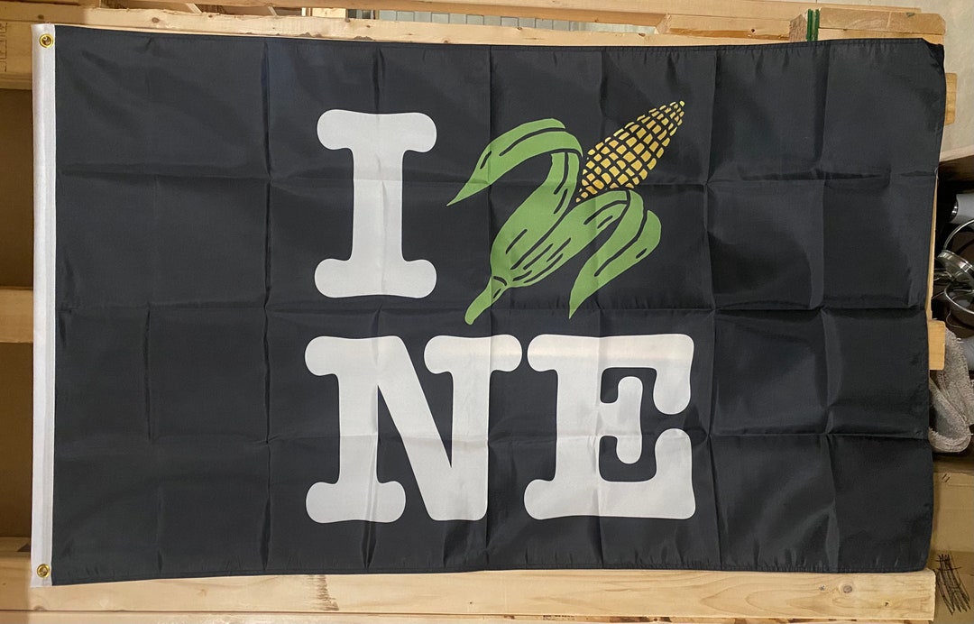 I Love Nebraska Flag FREE SHIP Corn Save America State Bias Home Grown ...