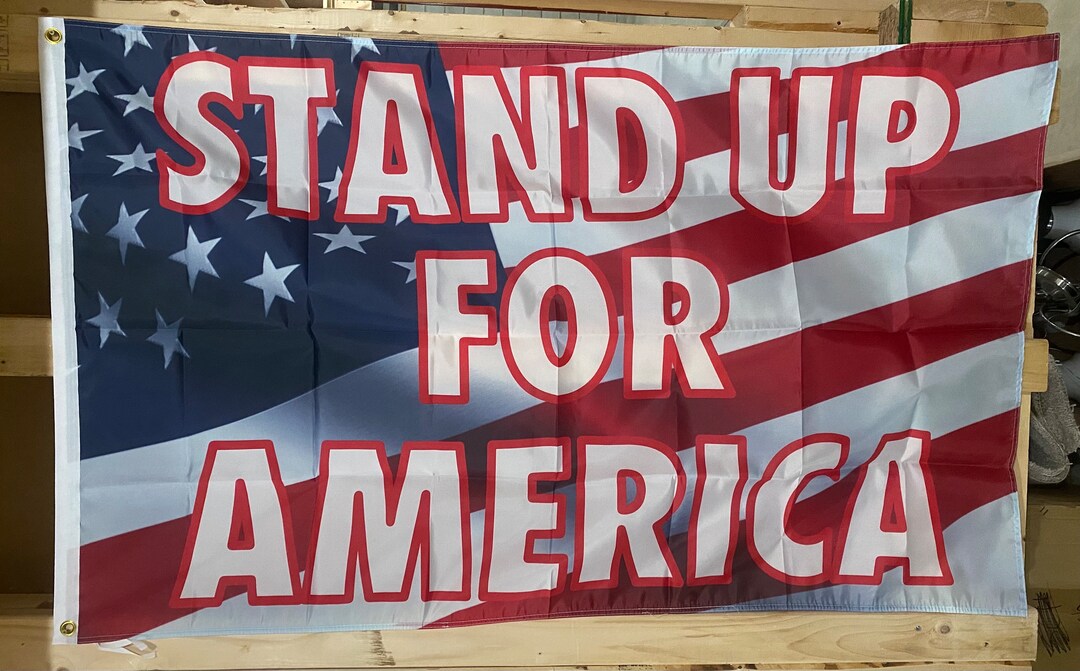 Political American Flag FREE USA SHIP Stand up for America Pride Honor ...