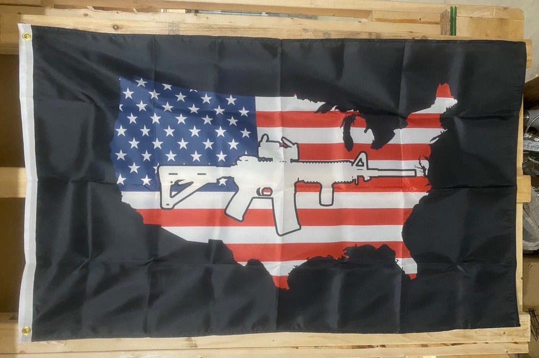 2nd Amendment Flag FREE SHIP Guns Matter Protect & Serve Bullets Ban ...