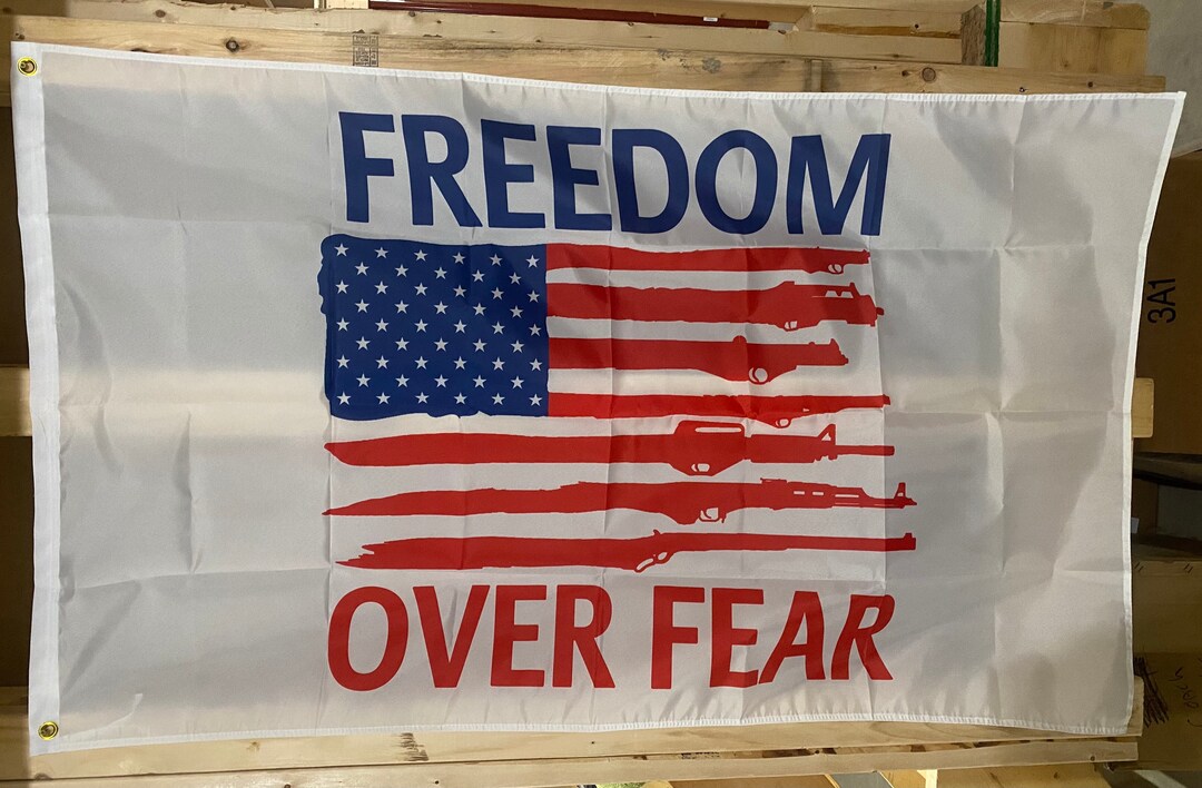 Freedom Over Fear Flag FREE USA SHIPPING 2nd Amendment Trump Republican ...