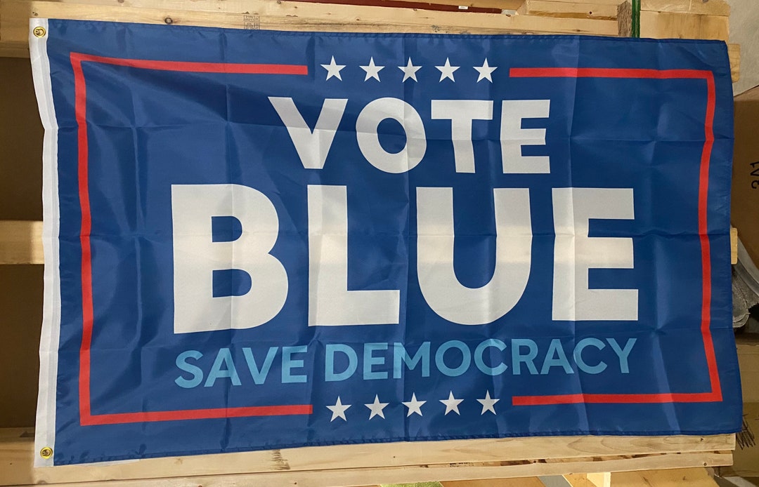 Vote Blue Vote Democrat Flag FREE USA SHIPPING Vote Democrat Liberal ...