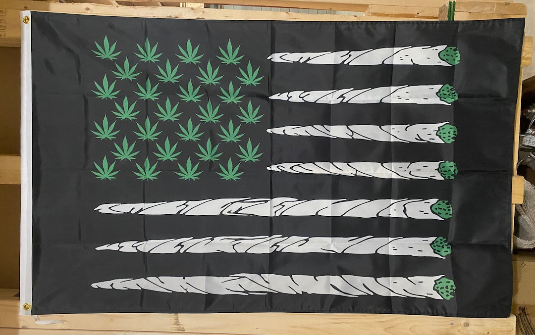 Marijuana American Flag FREE USA SHIP Smoke Weed High Stoned Girls Beer ...