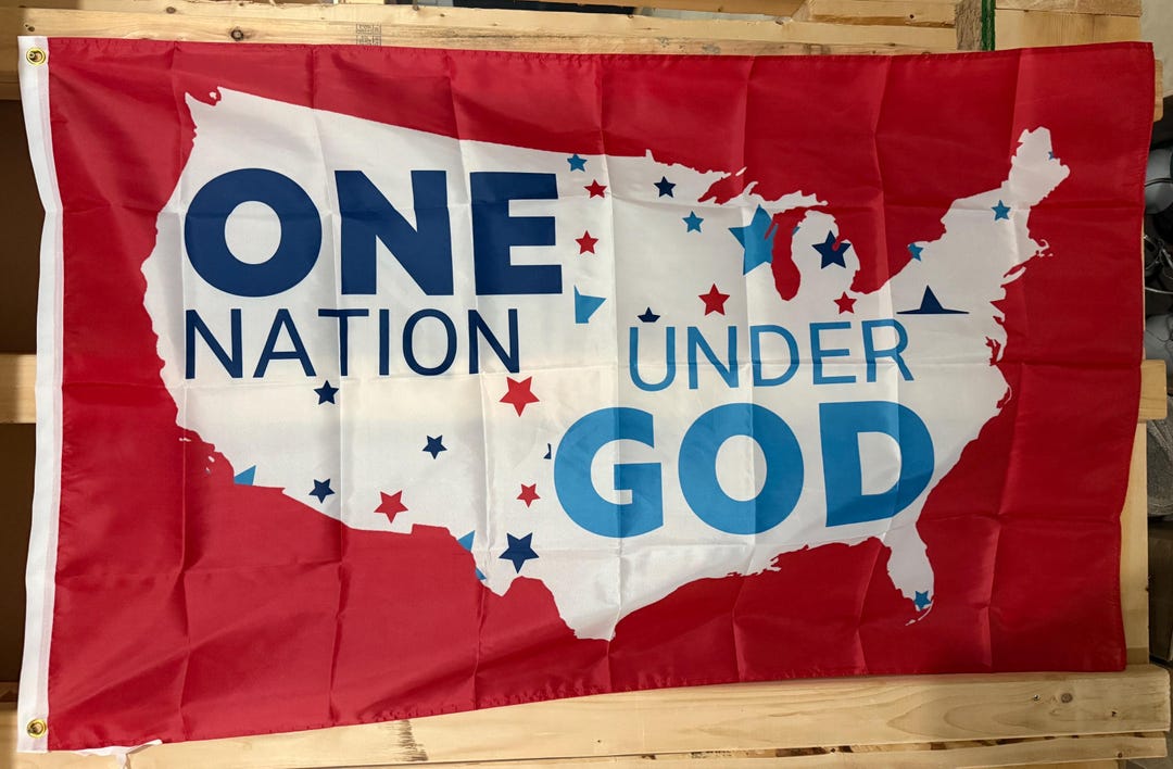 Christian Flag FREE USA SHIP Lord Jesus Nation Under God Savior Freedom ...