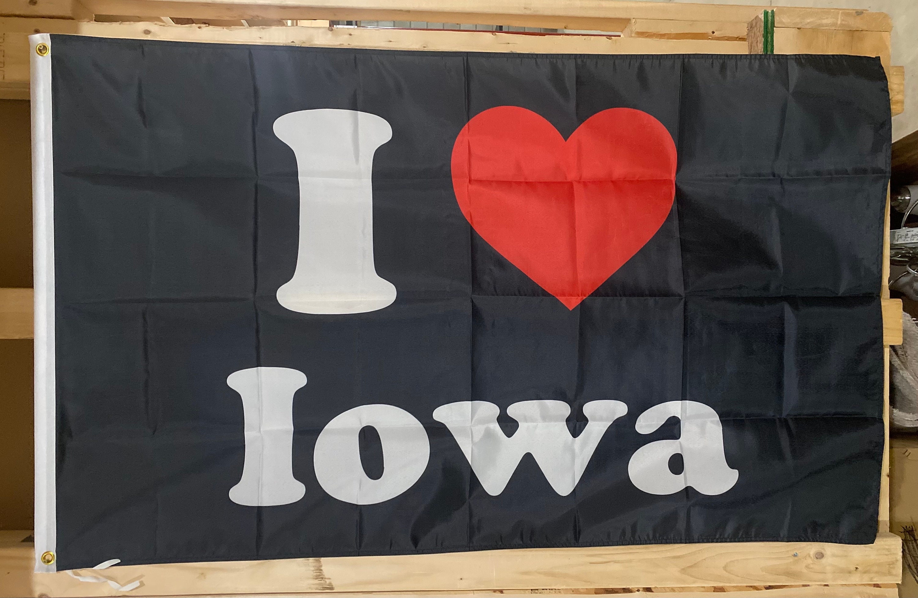 I Love Iowa Flag FREE SHIP Save America State Bias Home Grown Beer Man ...