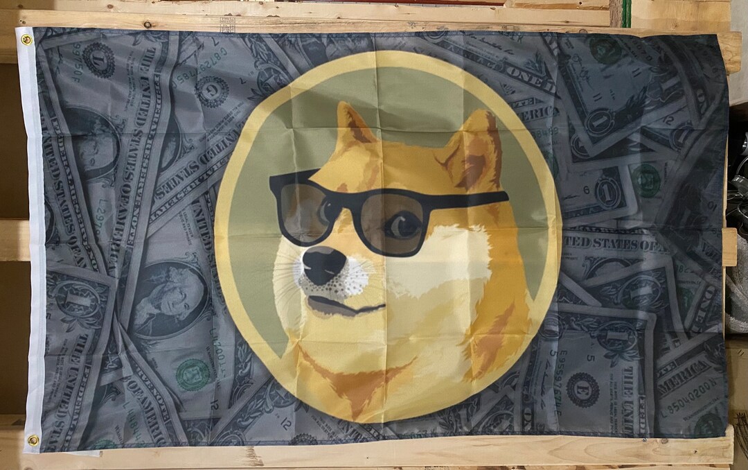 Dogecoin Cryptocurrency Flag FREE SHIP Money Dollars Elon M America ...
