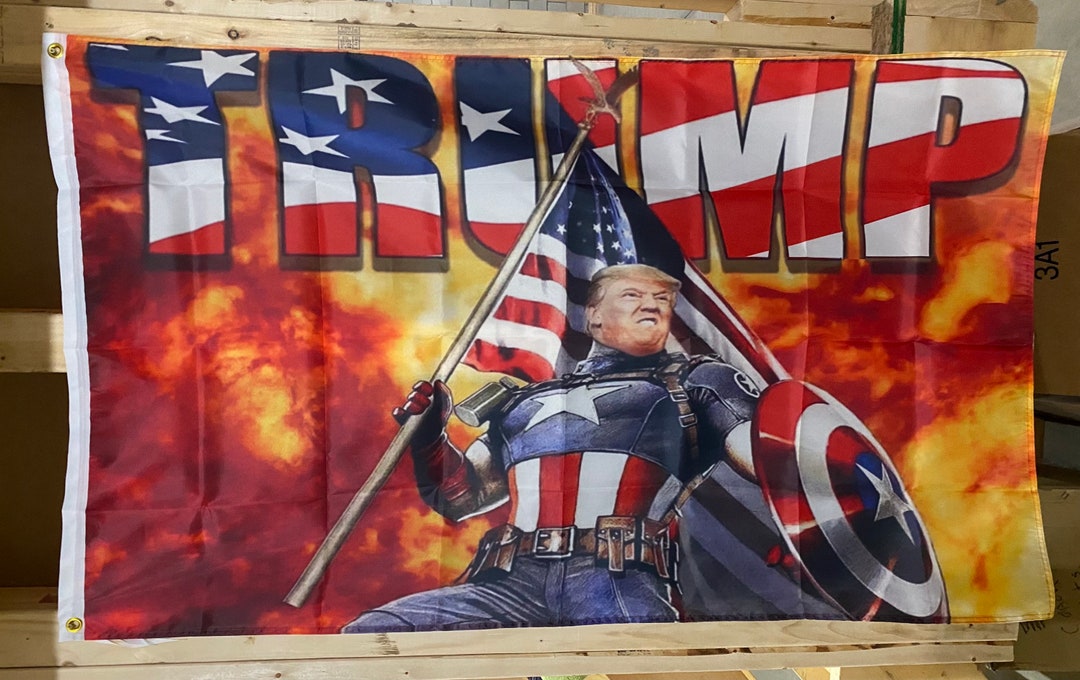 Donald Trump Captain America 2024 Flag FREE USA SHIP Desantis Save ...