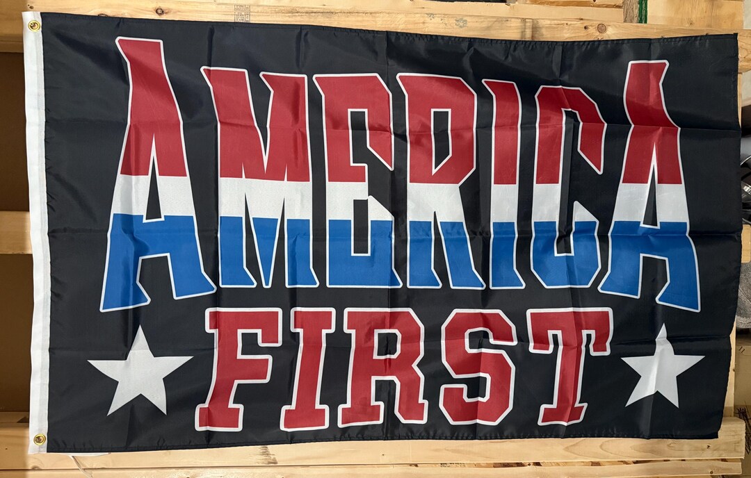America First Flag FREE USA SHIP America Love It or Leave It Maga God ...