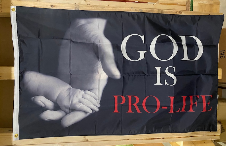 God is Pro-life Flag FREE USA SHIP Lord Jesus Savior Freedom Faith ...