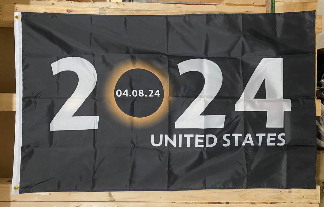 Total Solar Eclipse April 8th 2024 Flag FREE USA SHIPPING Line of ...