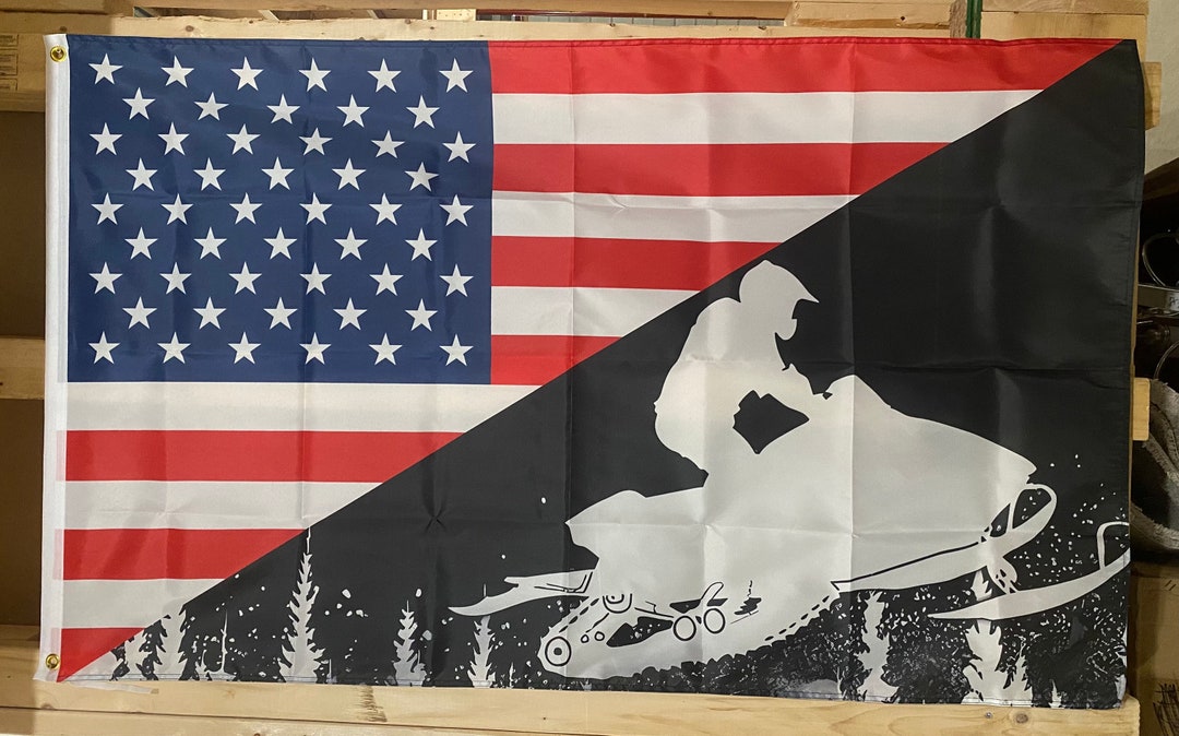 Sport Sled Flag FREE USA SHIP Braaap Beer Ride Snowmobile Off-road Race ...