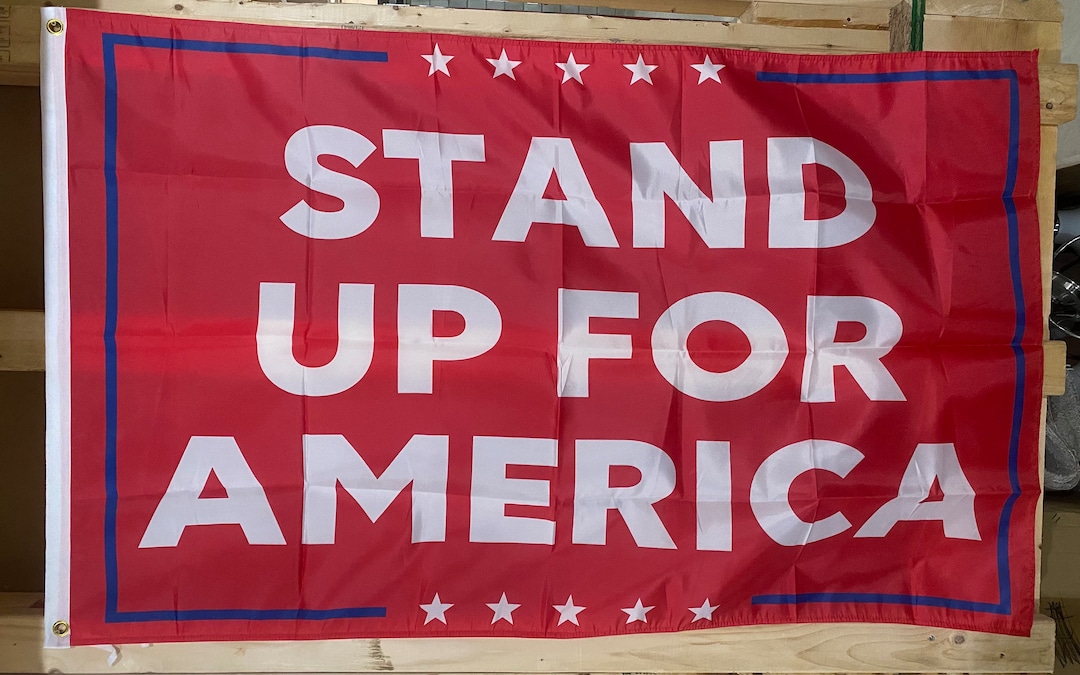 Political American Flag FREE USA SHIP Stand up for America Pride Honor ...