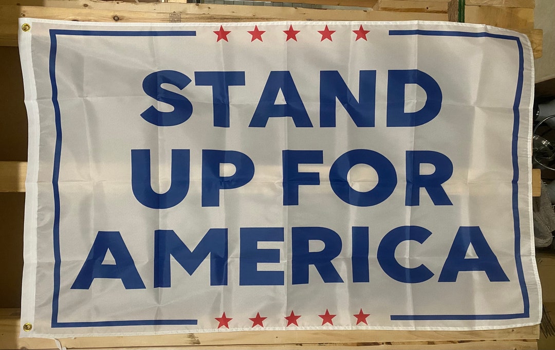 Political American Flag FREE USA SHIP Stand up for America Pride Honor ...