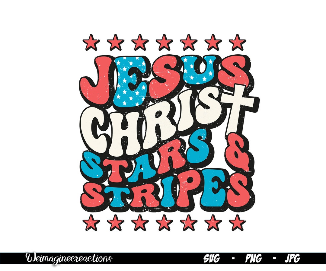 Jesus Christ Stars and Stripes SVG PNG, American Mama Svg Png, Retro ...