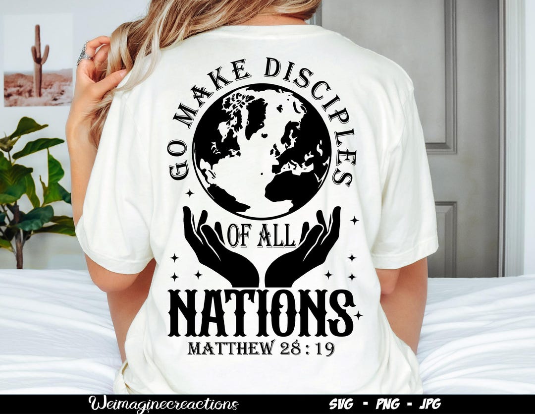 Retro Go Make Disciples SVG PNG, Boho Christian Svg, Christian ...