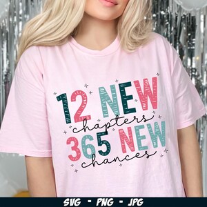 12 New Chapters 365 New Chances 2025 SVG PNG, New Year 2025 Png, New ...