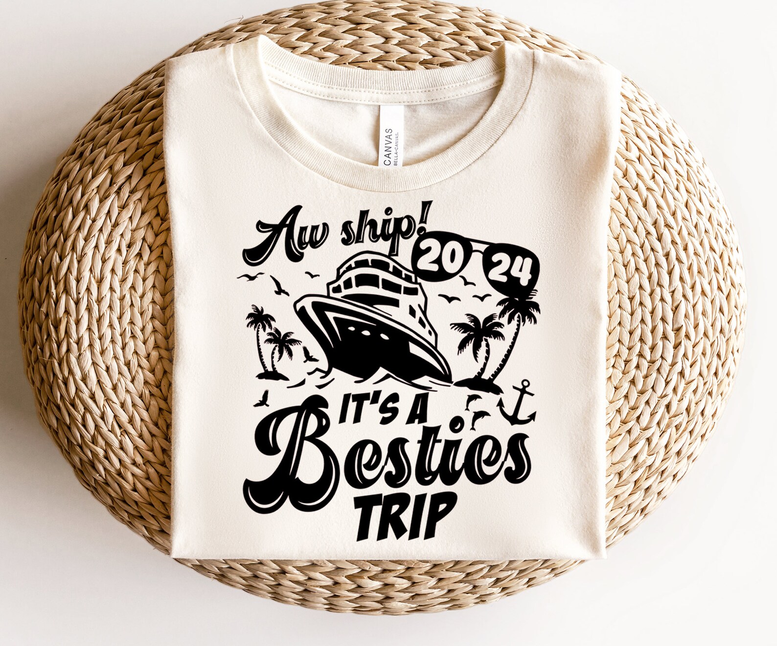 Aw Ship Besties Trip Cruise 2024 SVG PNG, Besties Vacation Svg, Besties ...
