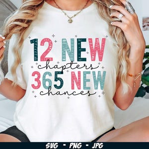 12 New Chapters 365 New Chances 2025 SVG PNG, New Year 2025 Png, New ...