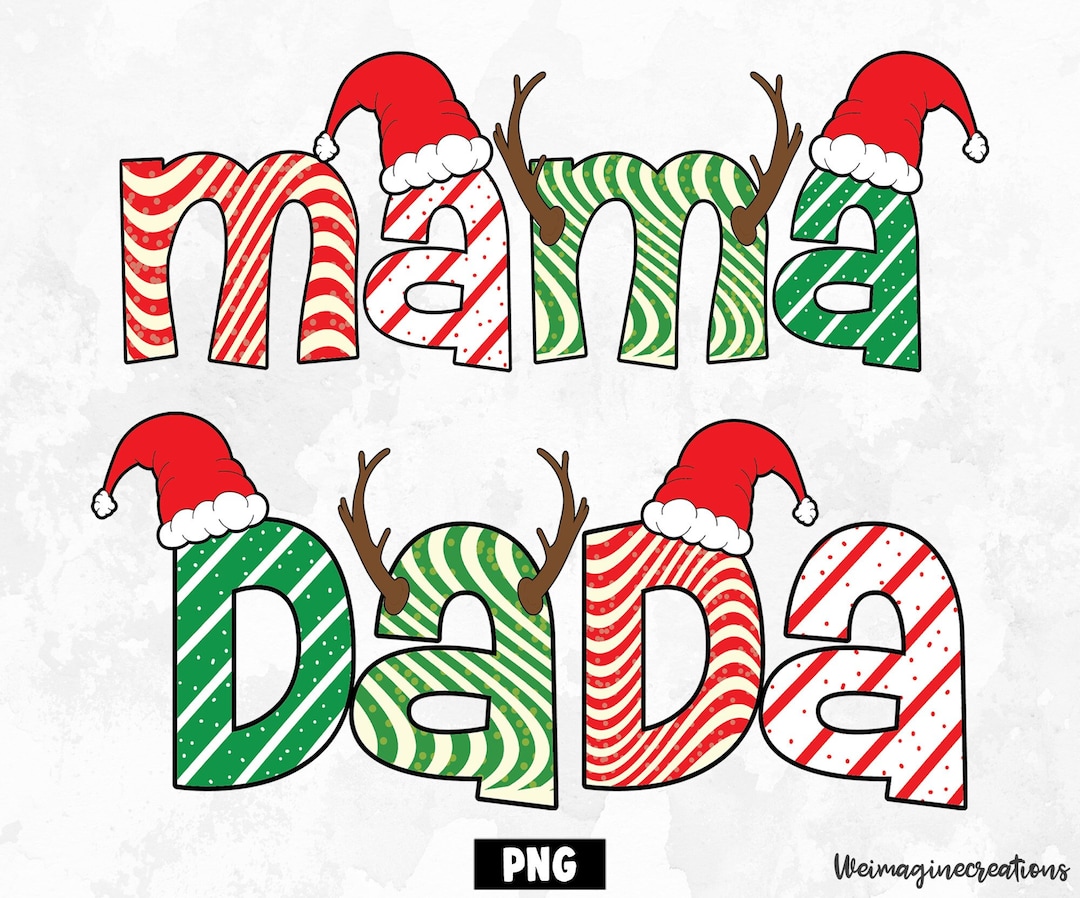 Mama Dada Reindeer PNG, Mama Claus Dada Claus Png, Christmas Family ...