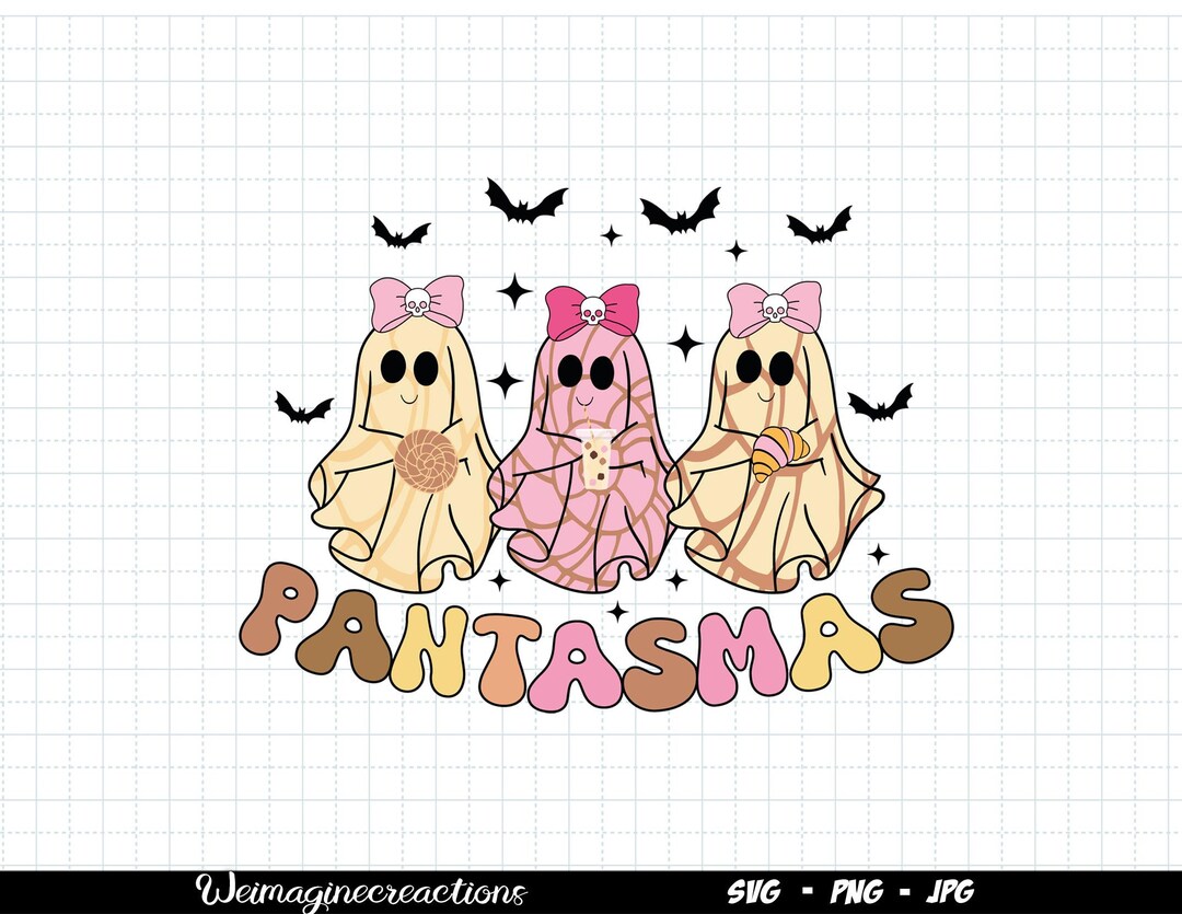 Pantasmas Mexican Halloween SVG PNG, Spooky Conchas Png, Pink Ghost Png ...