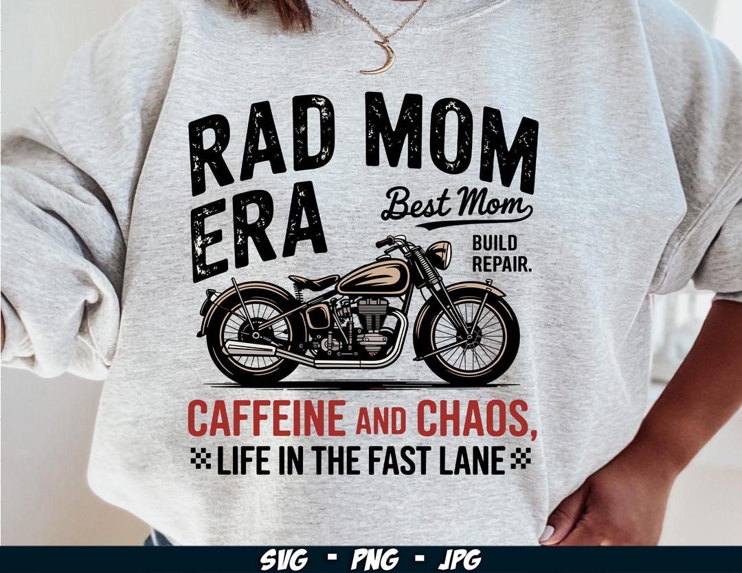 Rad Mom Era SVG PNG, Trendy Mom Png, Cool Mom Png, Caffeine and Chaos ...