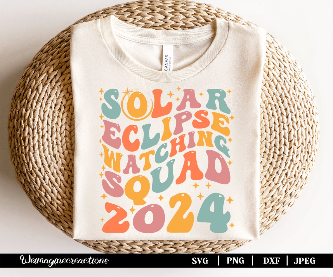 Solar Eclipse Watching Squad 2024 SVG PNG, Total Solar Eclipse April ...