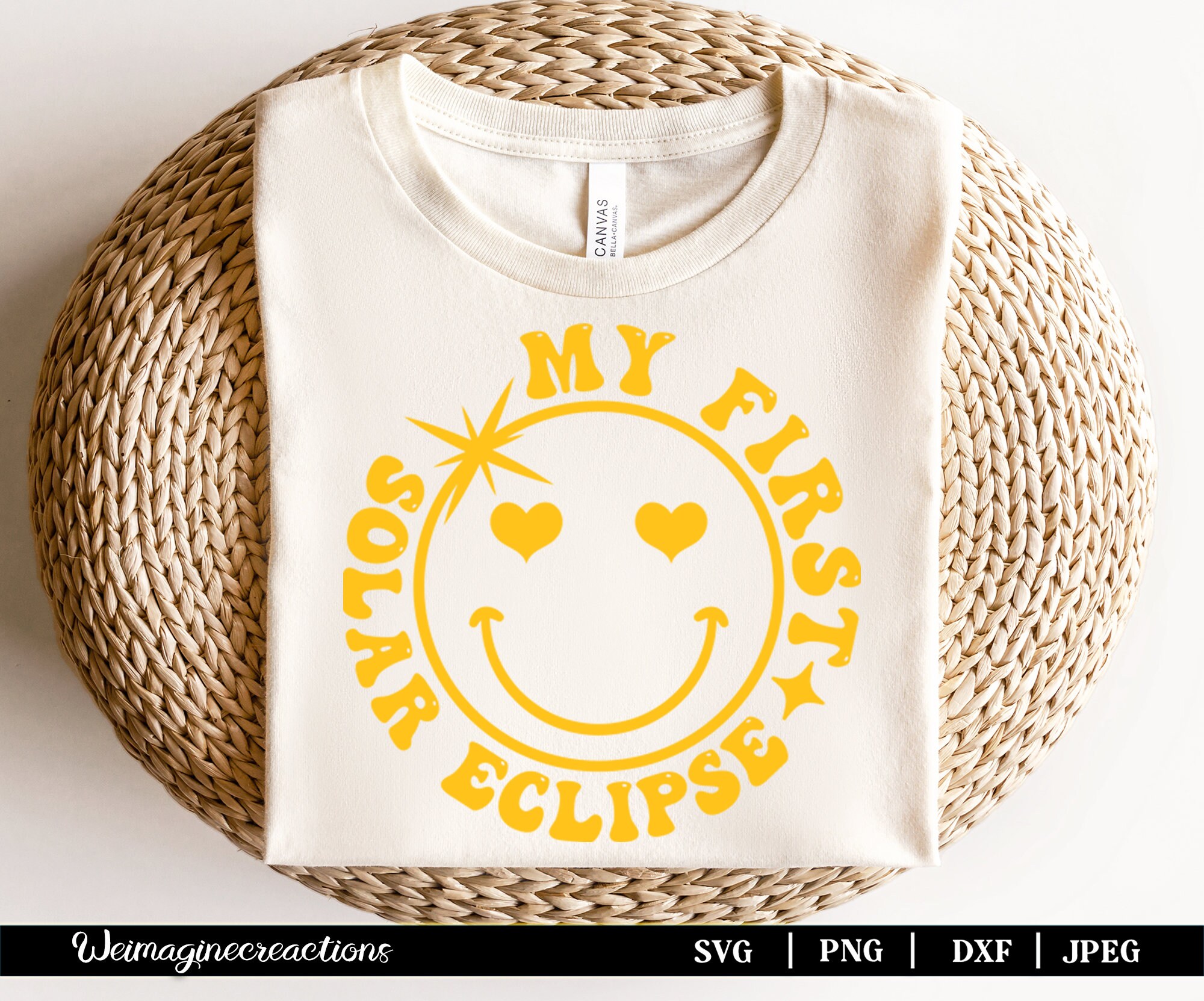 My First Solar Eclipse 2024 SVG PNG, Kids Svg, Solar Eclipse 2024, 1st ...