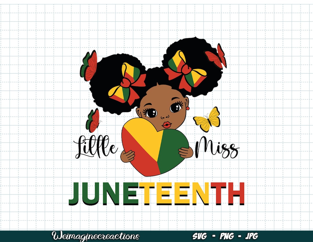 Little Miss Juneteenth SVG PNG, Juneteenth 1865 Png, Black Girl Png ...