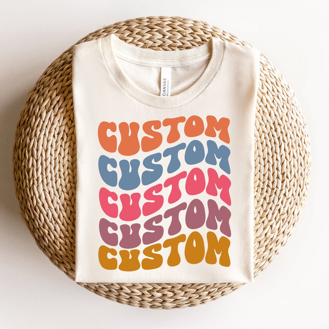 Custom Wavy Stacked Groovy Colorful SVG Png Jpg With , Personalized ...