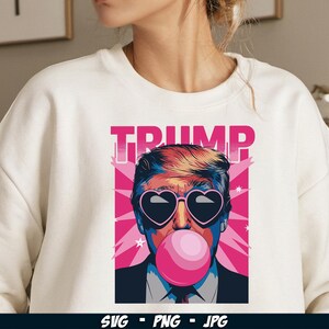 Trump Bubble Gum SVG PNG, Donald Trump PNG, Pink Trump Bubble Gum ...