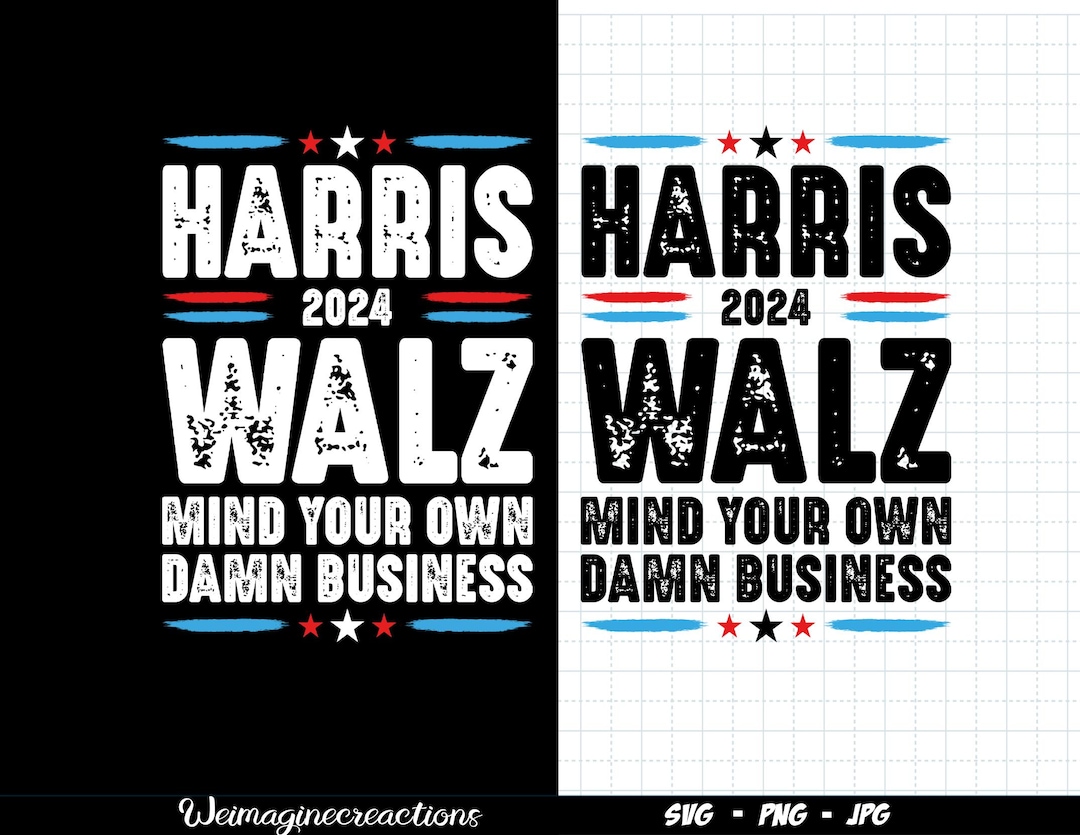 Harris Walz 2024 SVG PNG, Kamala Harris Svg, Kamala Harris Tim Waltz ...