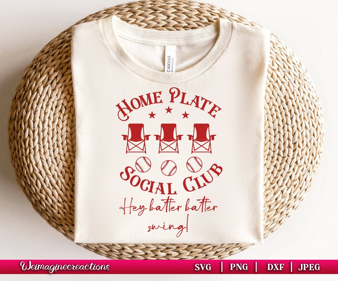Home Plate Social Club Baseball SVG PNG, Baseball Svg, Funny Baseball ...