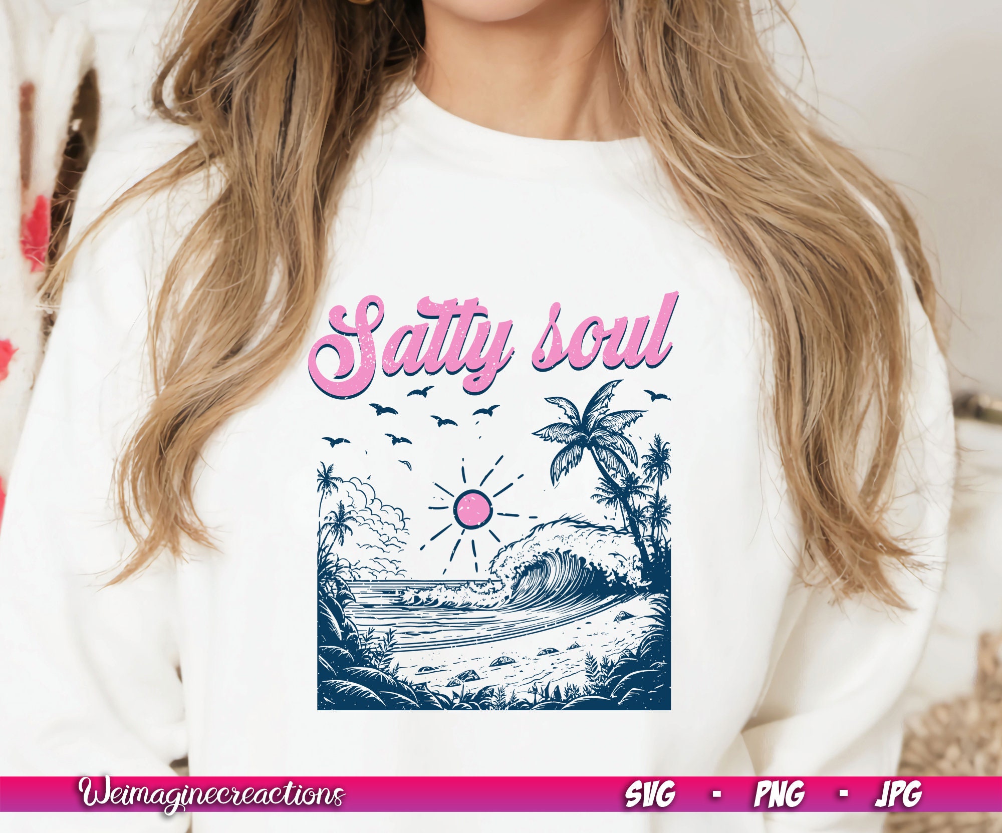 Salty Soul SVG PNG, Summer Svg, Summer Sublimation, Lake Days Svg ...