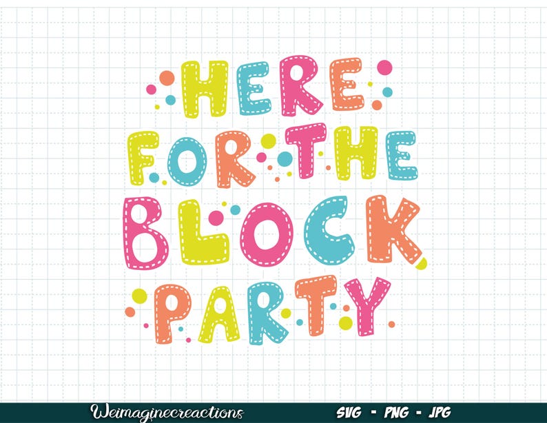 Retro Here for the Block Party SVG PNG, Retro Summer 2024 Svg, Song ...