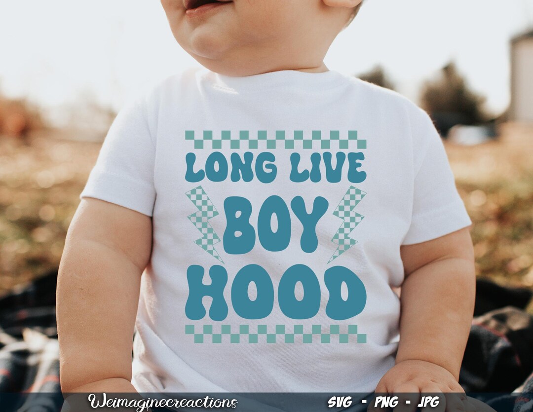 Long Live Boyhood SVG PNG, Groovy Kids Png, Boho Kids Png, Retro ...