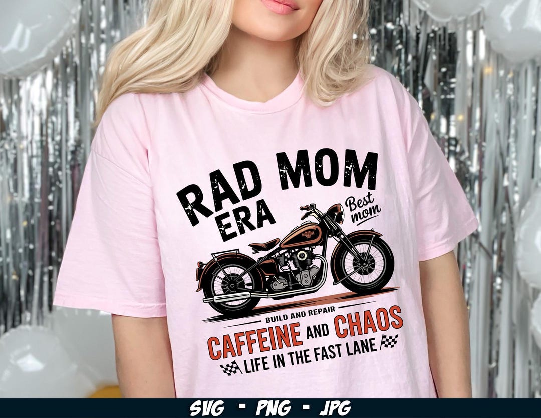 Rad Mom Era SVG PNG, Trendy Mom Png, Cool Mom Png, Caffeine and Chaos ...